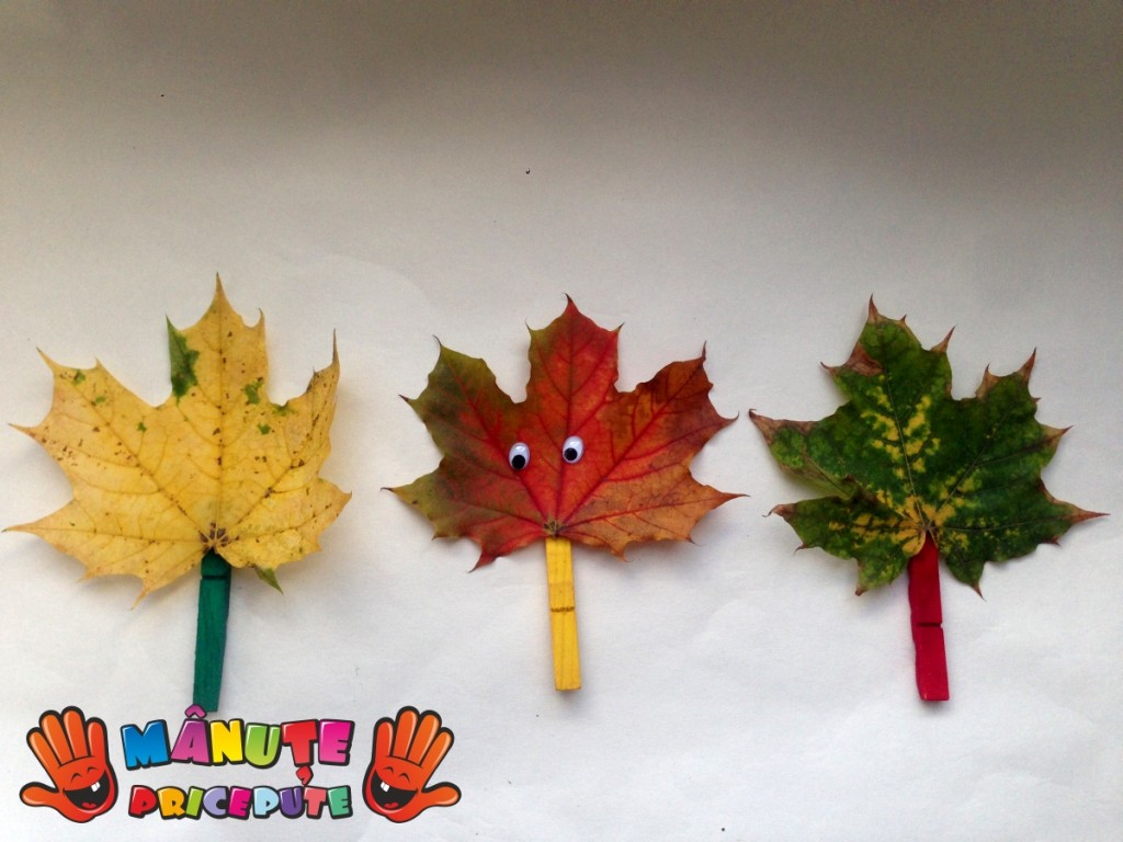 Activitati de toamna copii - Frunze vesele - 3 - Manute Pricepute