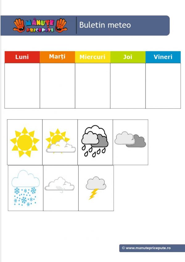 Manute Pricepute - Decor clasa - calendarul naturii